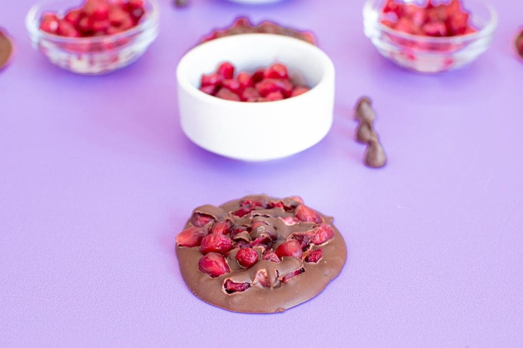 Chocolate Pomegranate Clusters - Bake Believe Baking Chips & Wafers